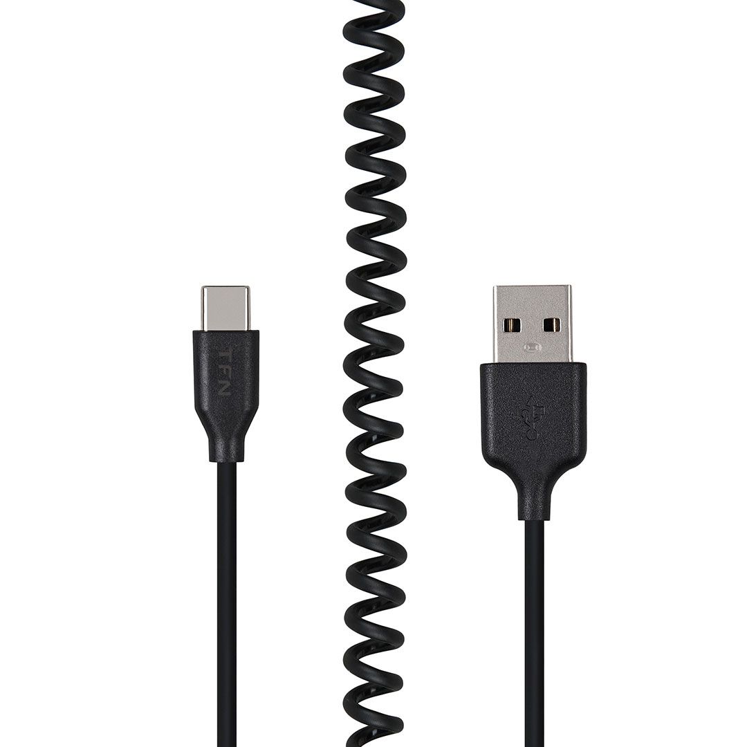 Кабель TFN USB - USB Type-C 2А, 1 м, черный (TFNCUSBTWSTDBK)