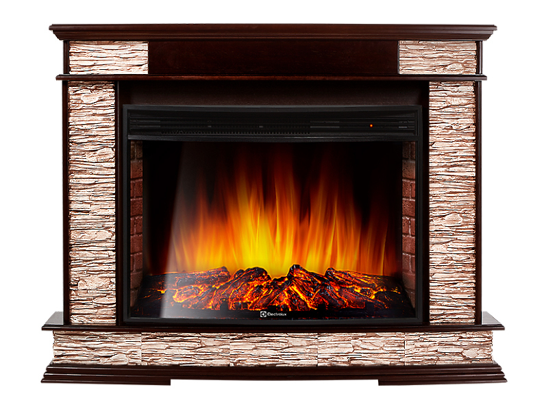 Электрокамин Electrolux Scala 25 сланец скалистый бурый, темный дуб + EFP/P-2720RLS N