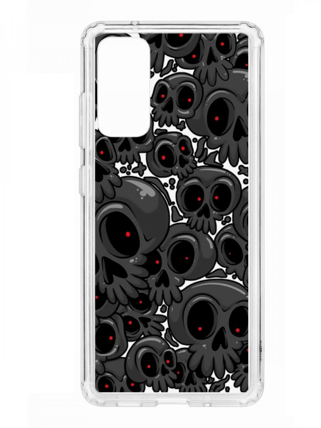 Чехол на Samsung Galaxy S20 FE Kruche Print Skull gray