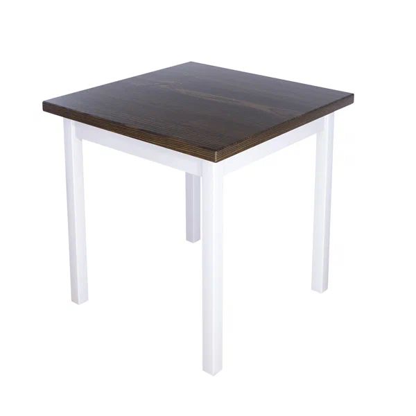 Стол кухонный Solarius Классика квадратный 75х75х75, цвет темный дуб с белыми ножками