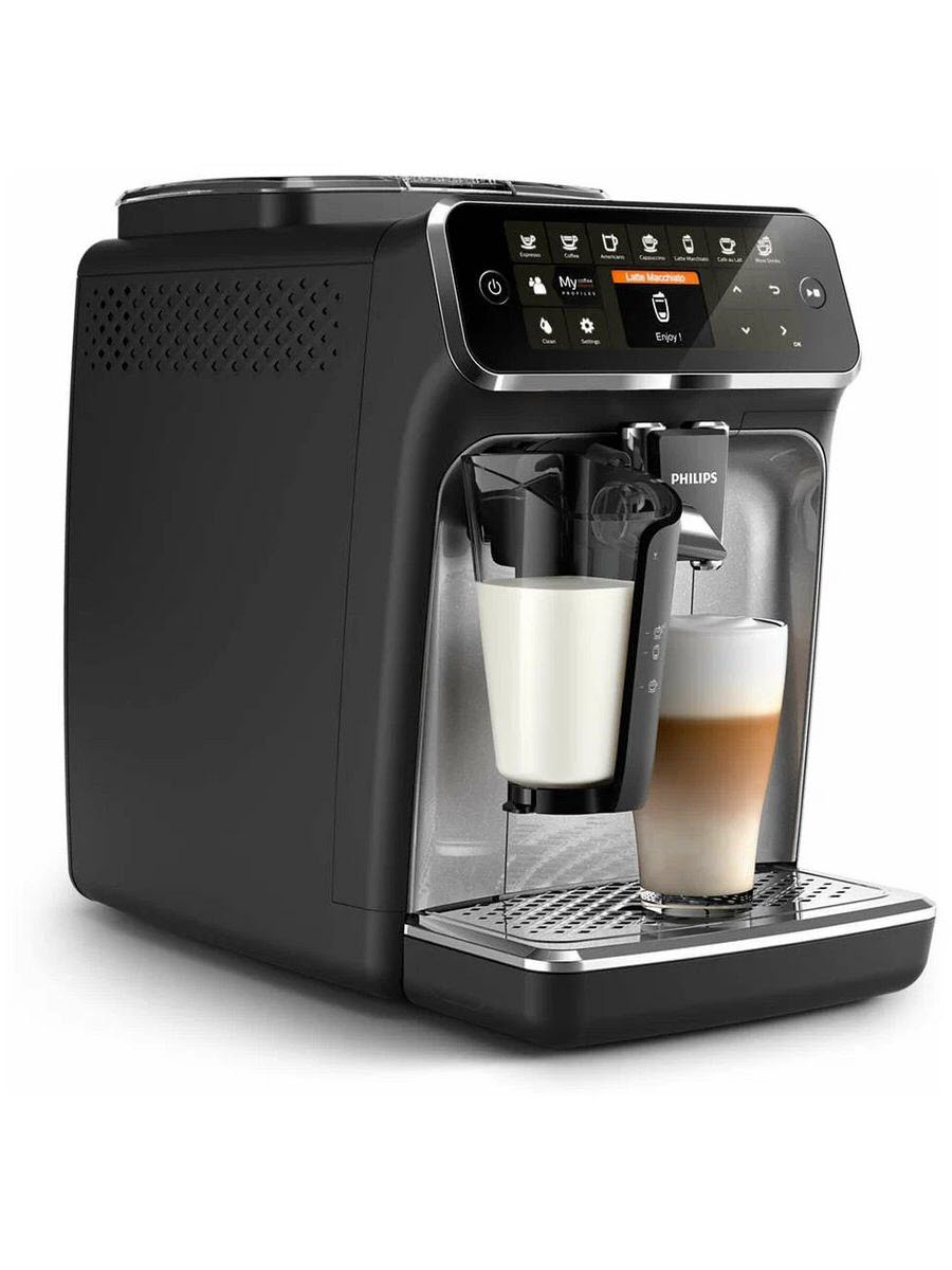 Кофемашина автоматическая Phillips EP4349 LatteGo серебристый, черный