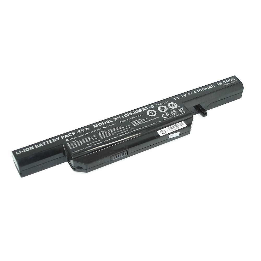 Аккумулятор для ноутбука DNS Clevo W540 11.1V 4400mAh W540BAT-6 Black