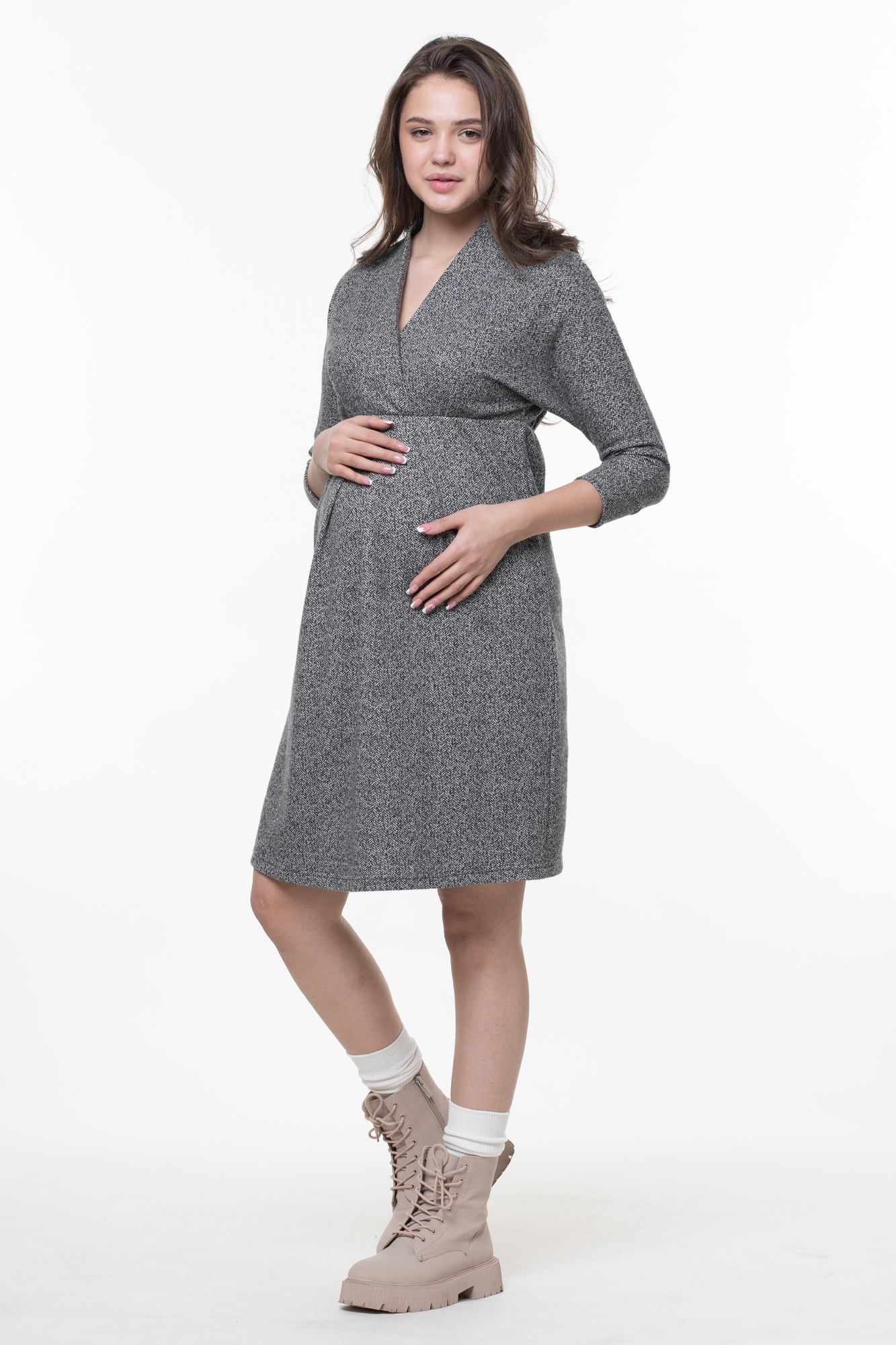 Платье для беременных женское Magica bellezza 0162NEW черное 46 RU