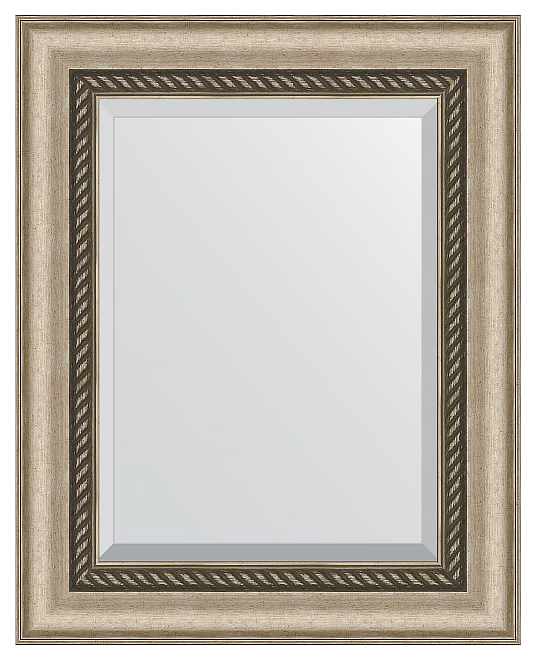 Зеркало в раме 43x53см Evoform BY 1354 состаренное серебро с плетением