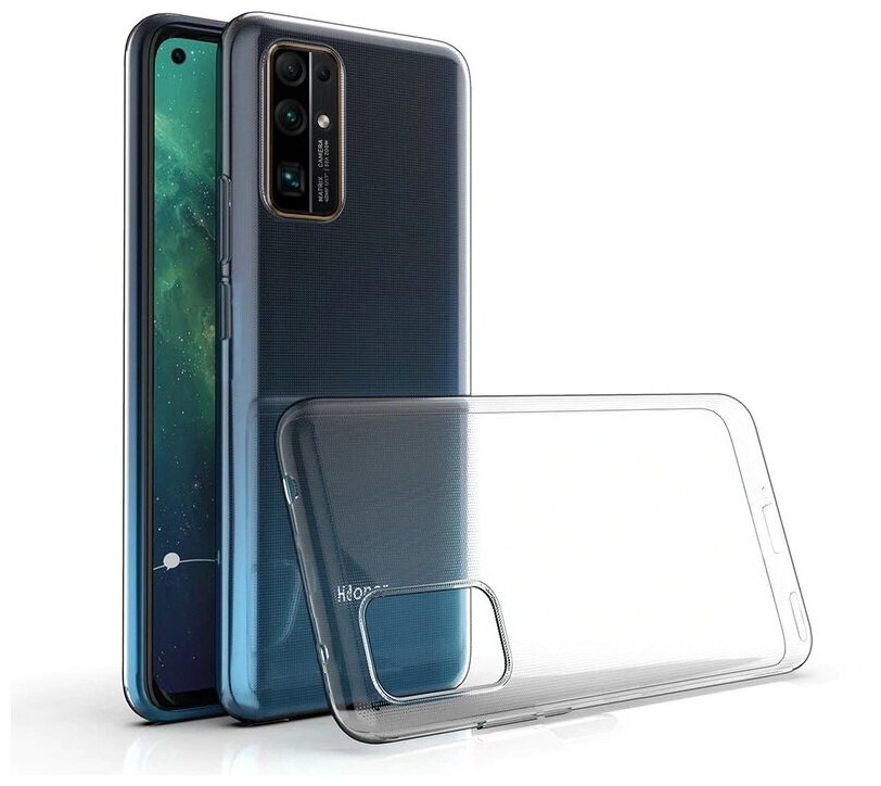 Силиконовый чехол Jack Case для Huawei Honor 30 Pro прозрачный