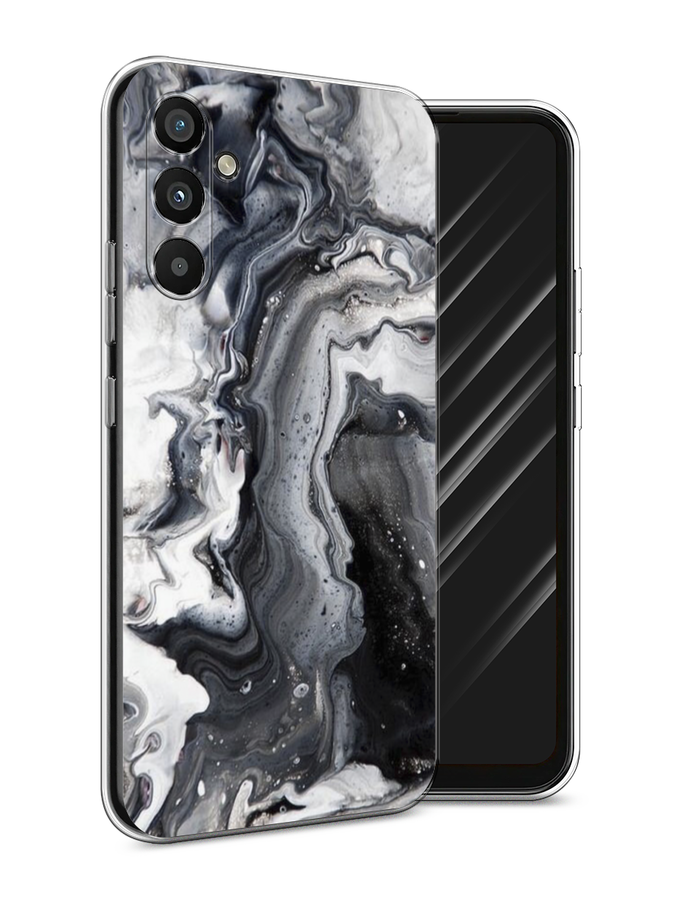 Чехол Awog на Samsung Galaxy A34 "Бело-черные сложные полосы"