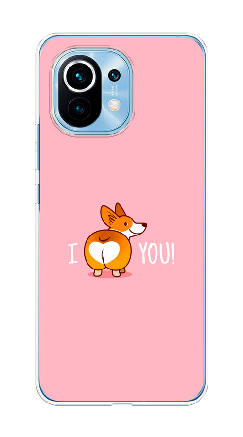 Чехол на Xiaomi Mi 11 "Корги I love you"