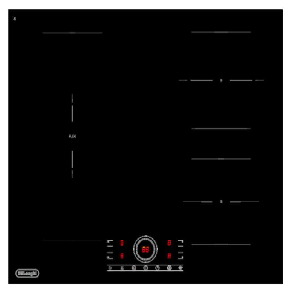Встраиваемая варочная панель индукционная Delonghi ELETTRA 4B1P CR черный