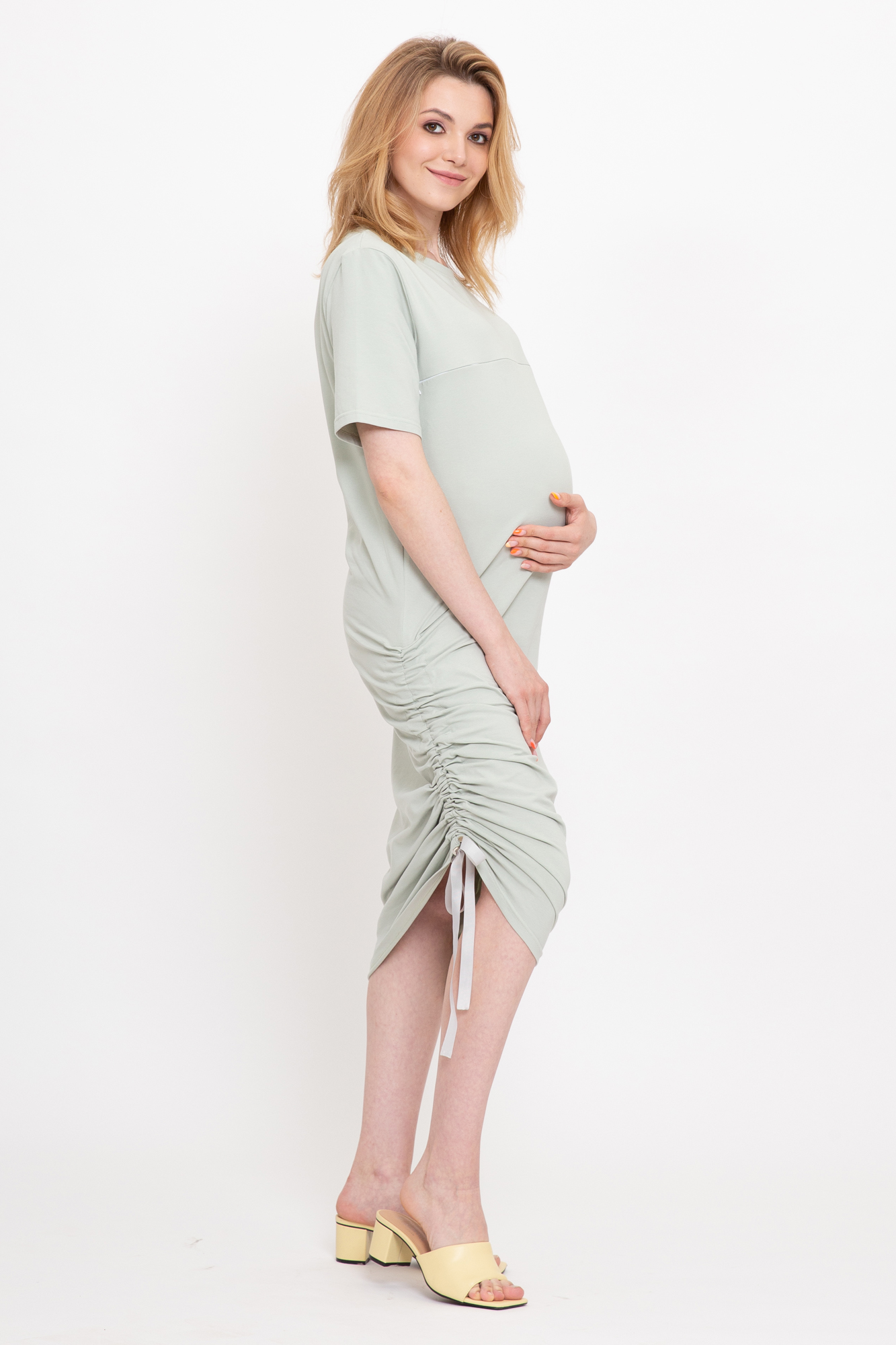 Платье для беременных женское Mama's fantasy 08-23621MF зеленое 46 RU