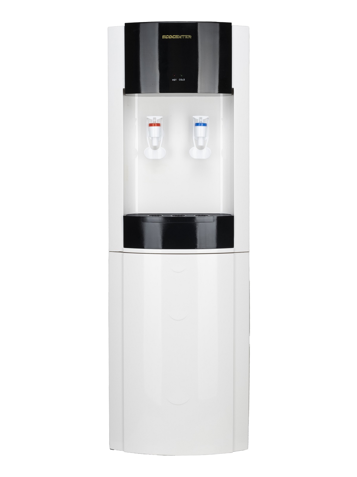 Кулер (диспенсер) для воды с электронным охлаждением ECOCENTER G-F89EC с шкафчиком, белый