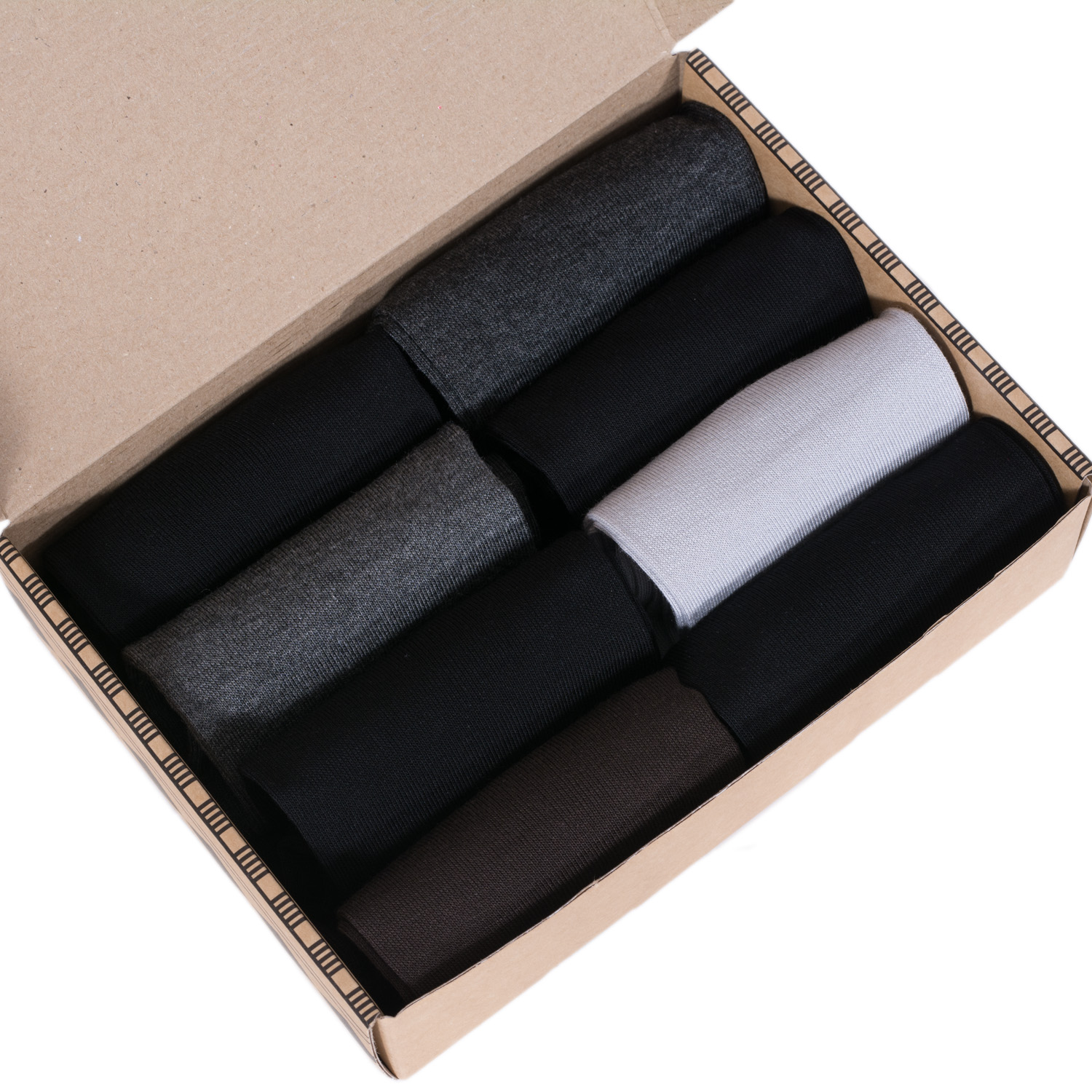 Подарочный набор носков мужских Grinston socks PG-15D1-8k разноцветных 25