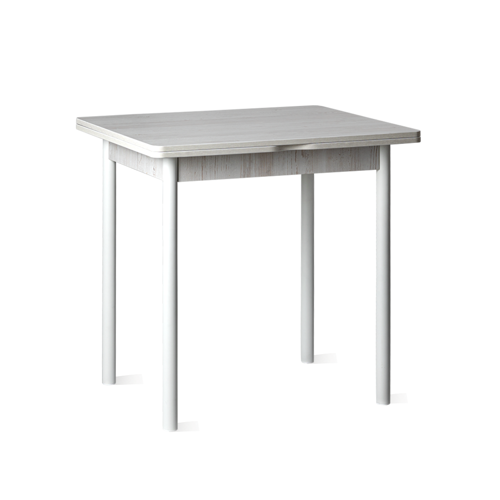 Стол для кухни Фортресс Дуэт.4, Сосна винтерберг/Белый муар, комплект ног №3.1.