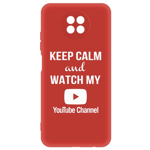 Чехол-накладка Krutoff Silicone Case YouTube для Xiaomi Redmi Note 9T (красный)