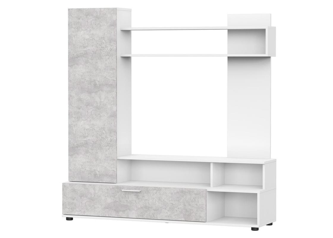 Гостиная SV-Мебель МГС 9 Белый/Цемент светлый