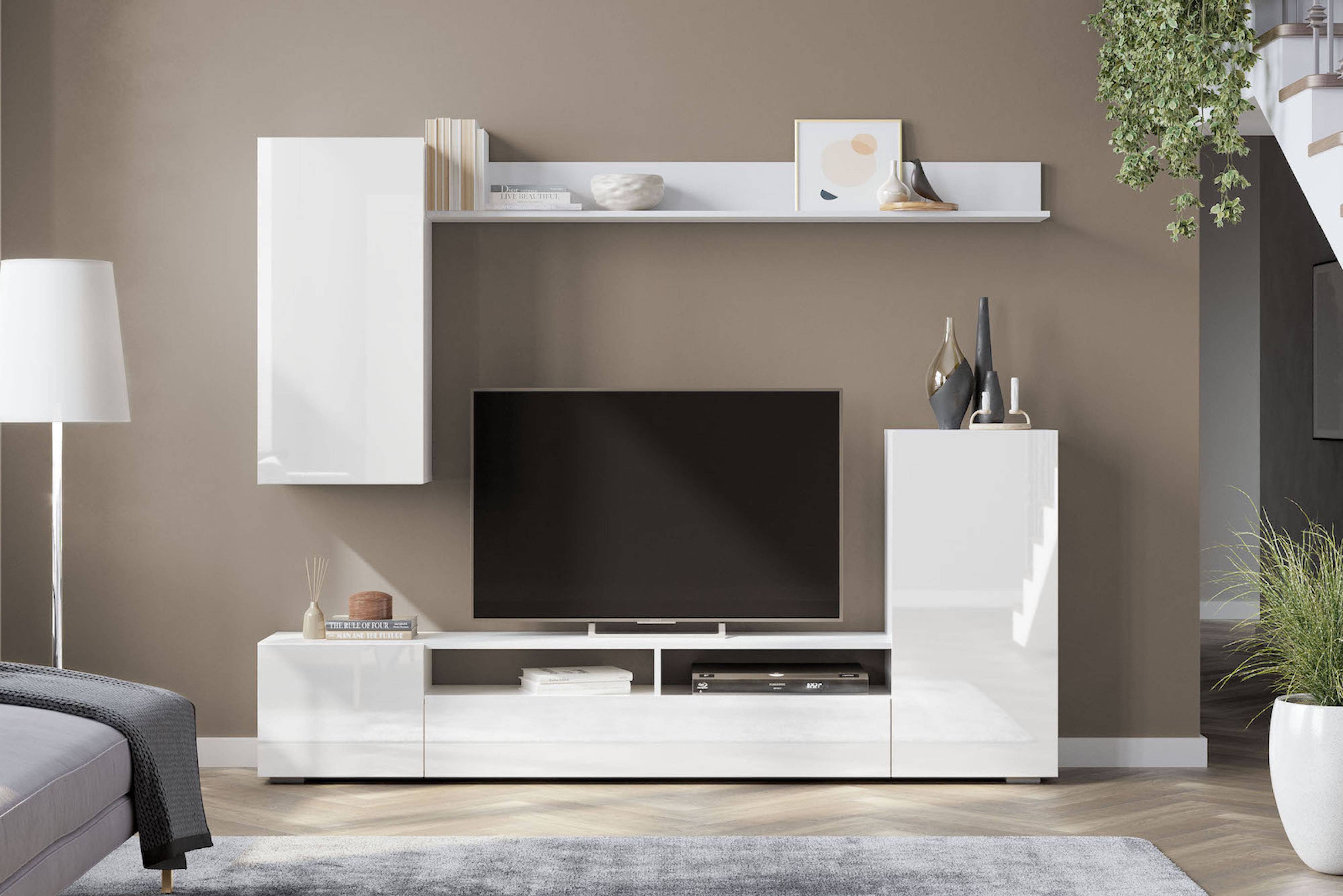Мебель для гостиной SV-Мебель МГС 4 Белый/ Белый глянец
