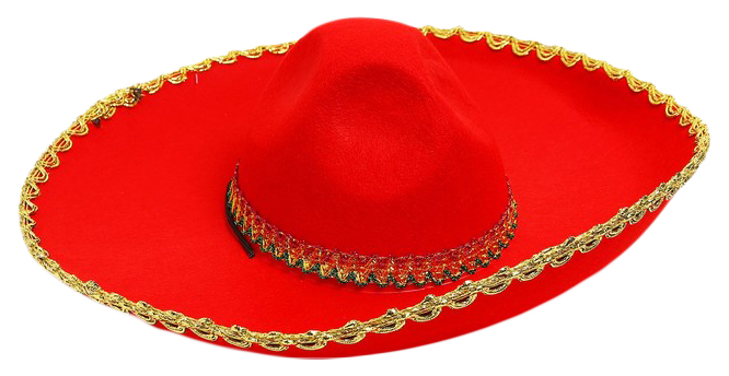 Карнавальная шляпа Сомбреро цвет красный Sima-Land