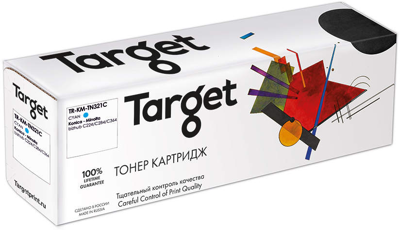 Картридж для лазерного принтера Target KM-TN321C, Blue, совместимый