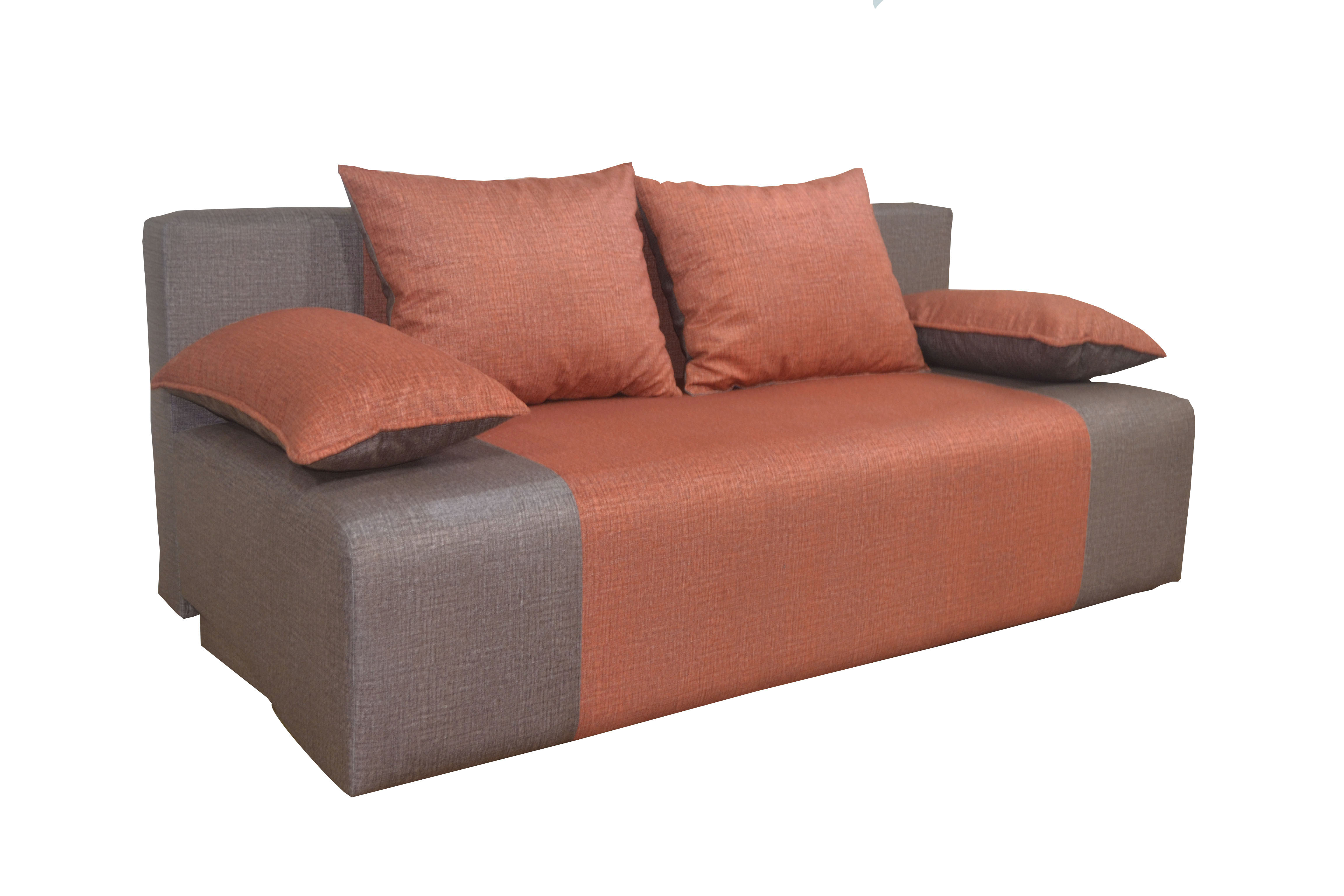 Диван-кровать еврокнижка ДаМебель Еврософа-4 С4-106105 С4-106105 коричневый оранжевый