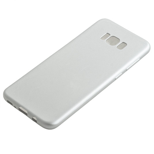 Силиконовый чехол TPU Case Металлик для Samsung G955 S8+ серебро