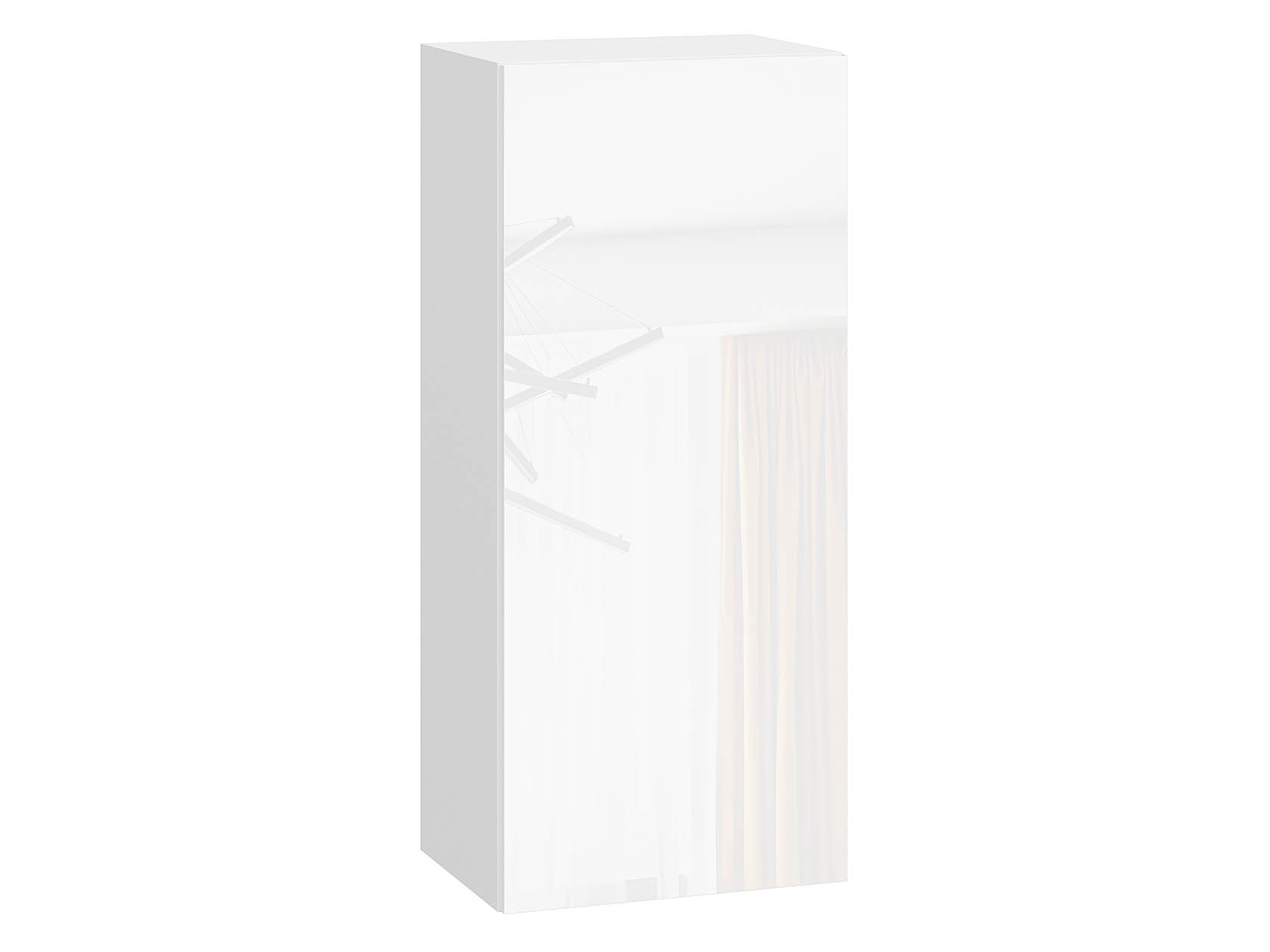 Навесной шкаф СВ-Мебель Модерн Белый / Белый глянец (Бруно) 400 мм