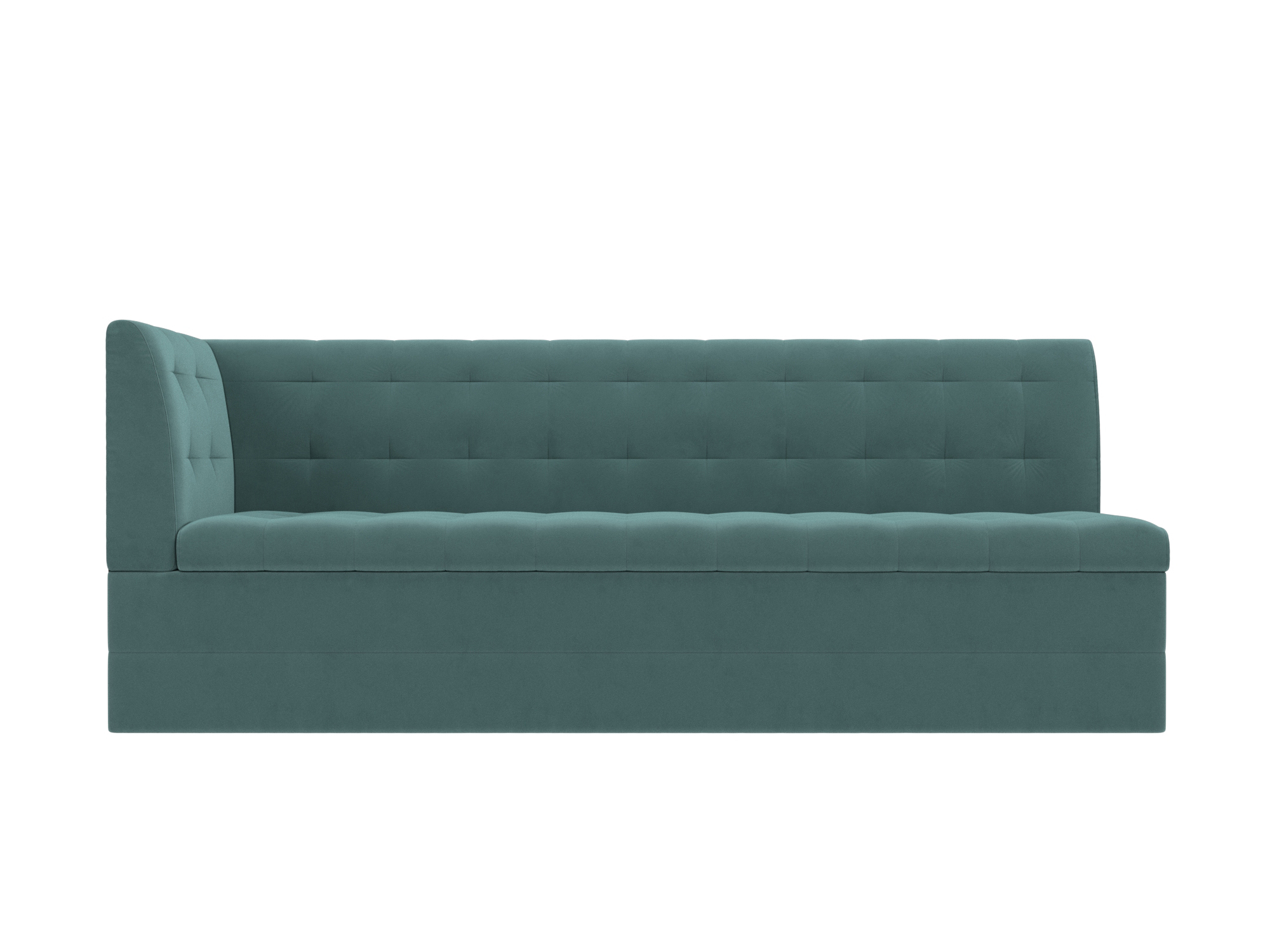 Кухонный угловой диван 4Home Бриз, 181x62x85см, дельфин, бирюзовый, велюр