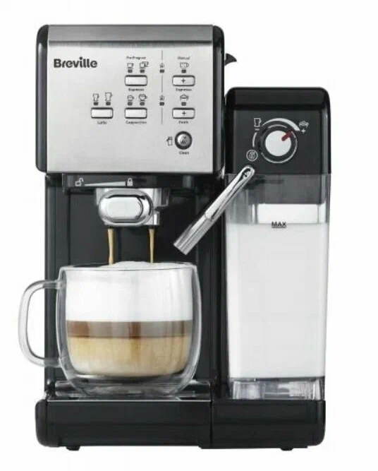 Рожковая кофеварка Breville Prima Latte II VCF108X черный