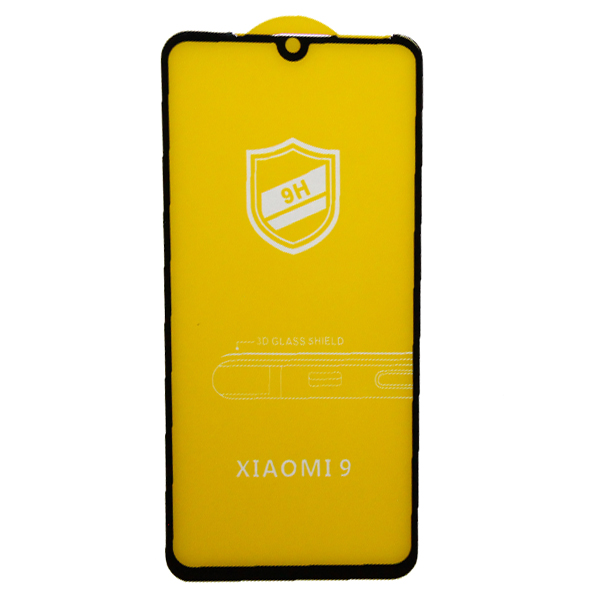 Защитное стекло для Xiaomi Mi 9 Lite, Mi CC9 (2,5D/закаленное, полная наклейка) <черный>
