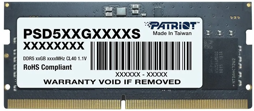 Оперативная память Patriot Memory (PSD58G480041S), DDR5 1x8Gb, 4800MHz