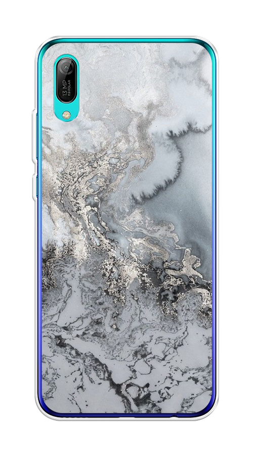 Чехол Awog  на Huawei Y6 Pro (Prime) 2019 "Морозная лавина серая"