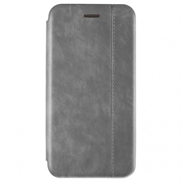 Кожаный чехол-книжка Open Color 2 для Huawei P40 (Серый)