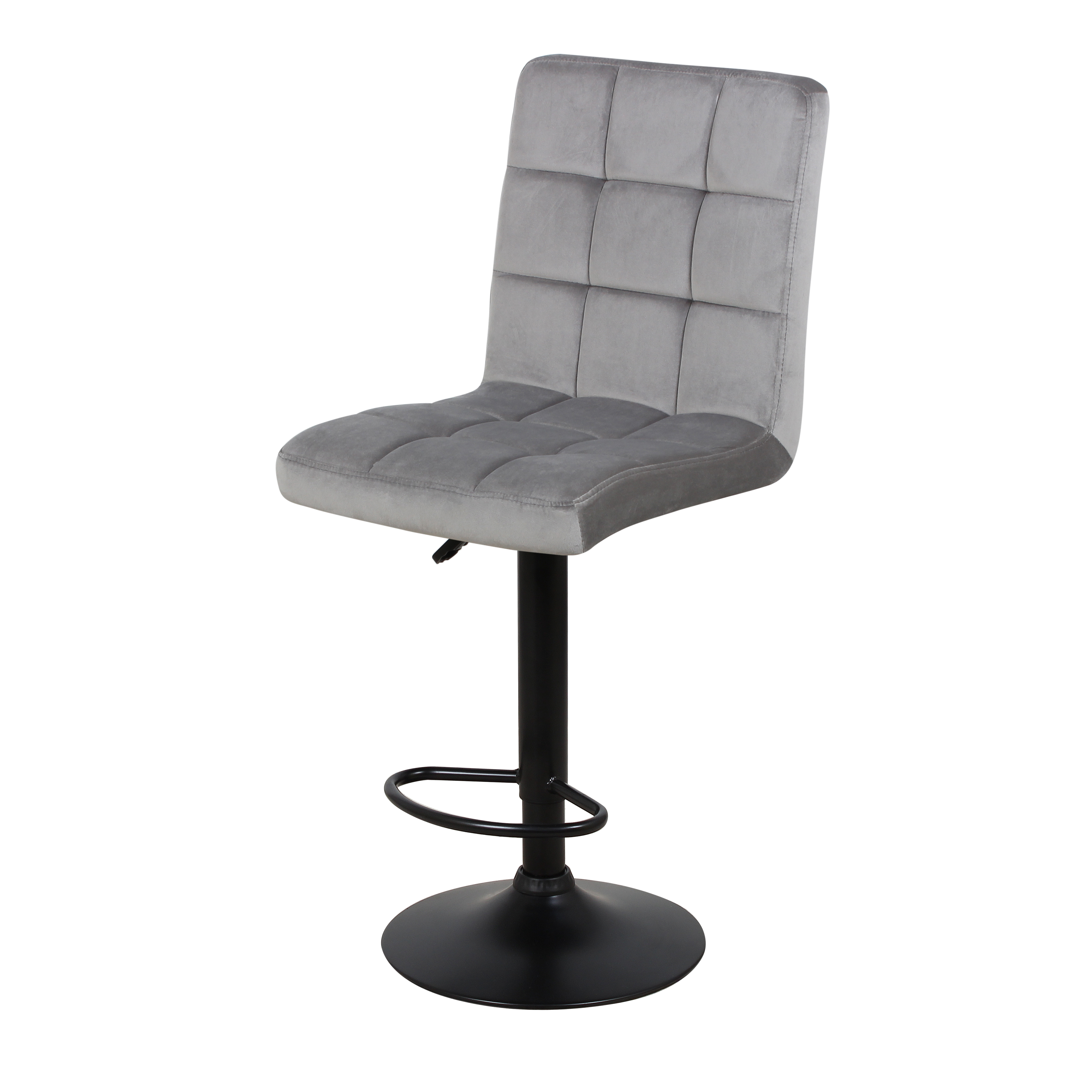 Барный стул ЭкоЛайн Паркер серый 43x52x121 см