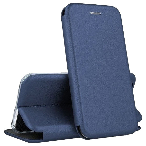 Кожаный чехол-книжка Open Color с функцией подставки для Samsung Galaxy A52 (Синий)