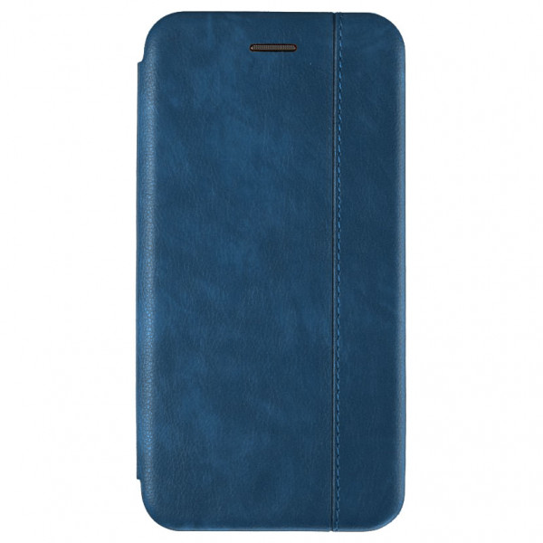 Кожаный чехол-книжка Open Color 2 для Samsung Galaxy J6+ (2018) (Темно-синий)