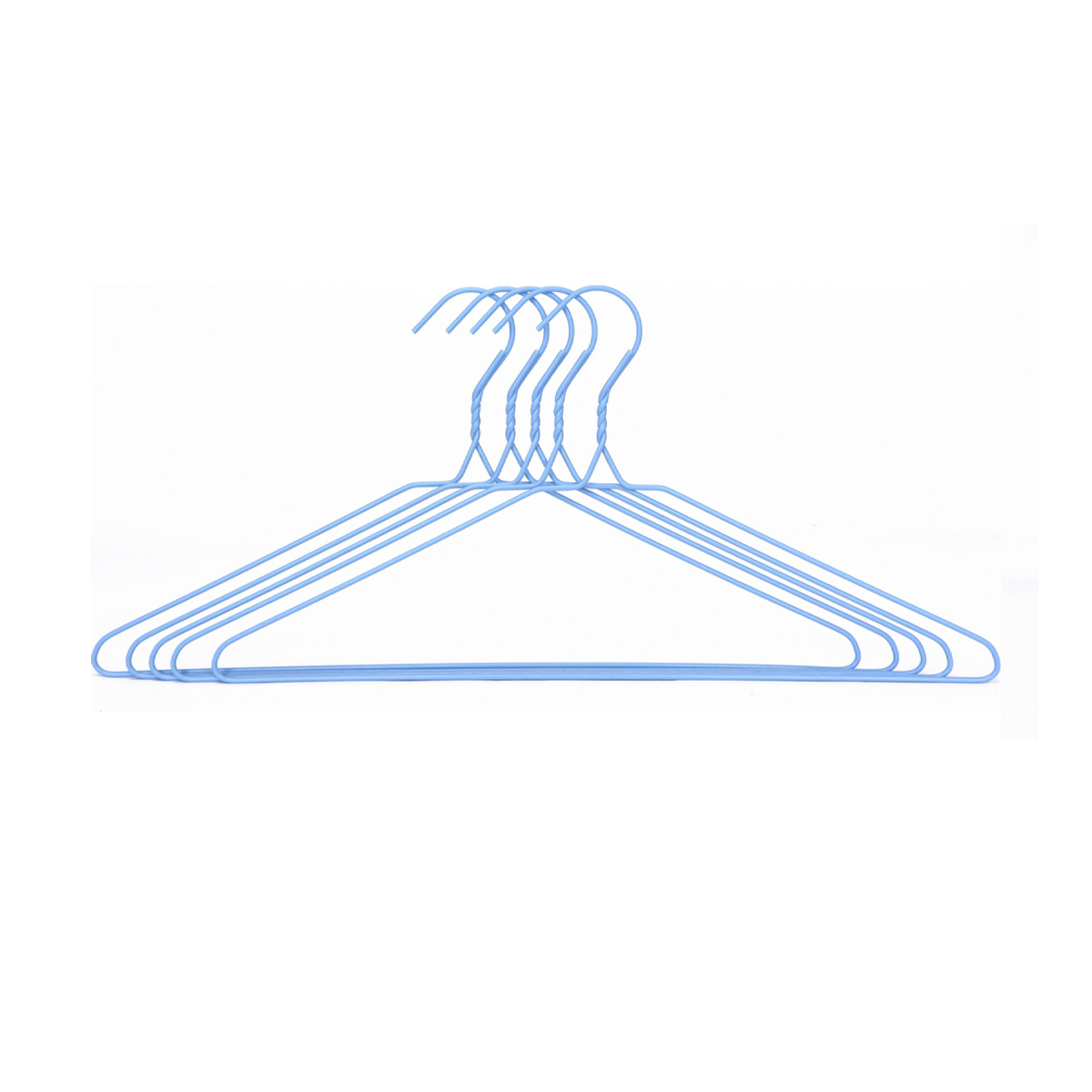 Вешалка-плечики для одежды Аквадекор стальная 41 см голубая набор 5 шт