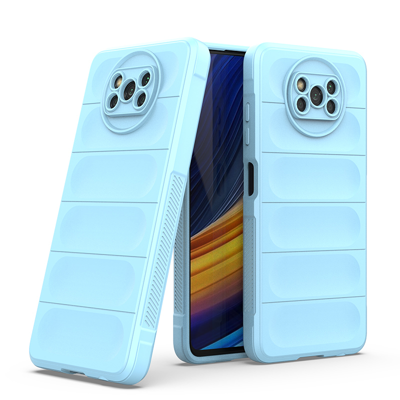 Чехол Flexible Case для Xiaomi Poco X3 Pro / X3 NFC (голубой)