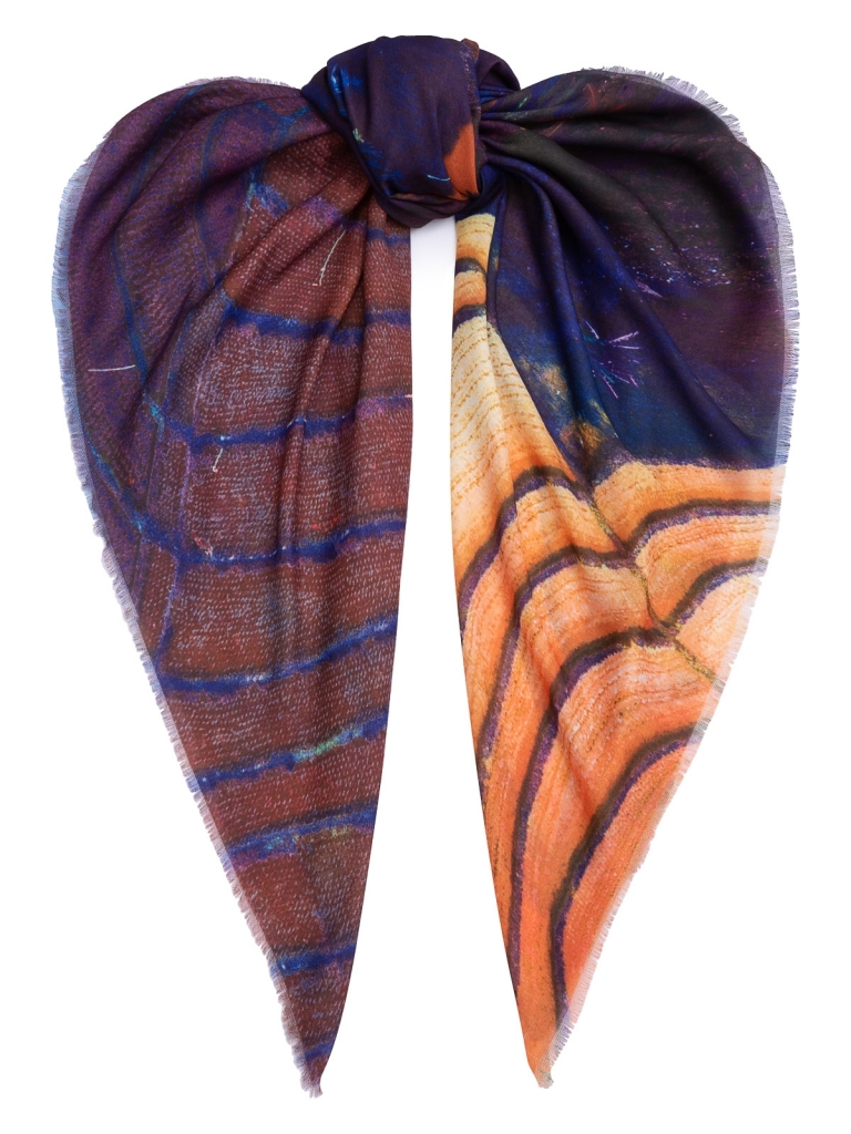 Платок женский Labbra 01-00040890 коричневый, 130х130 см