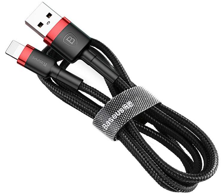 Кабель Baseus Cafule (CALKLF-B19) USB/Lightning 1m (Red/Black) 1043271