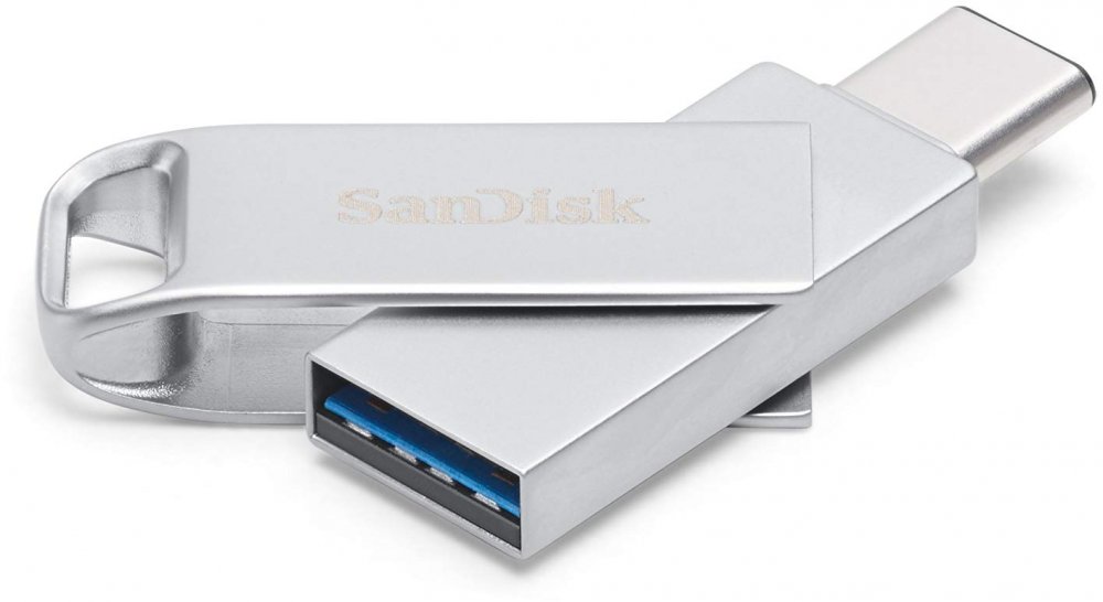 Флешка SanDisk Ultra Dual 64ГБ Silver (SDDDMC2-064G-GA46)