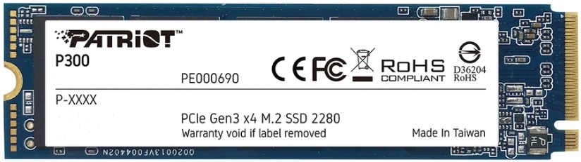 SSD накопитель Patriot Memory P300P128GM28 M.2 2280 128 ГБ (P300P128GM28)