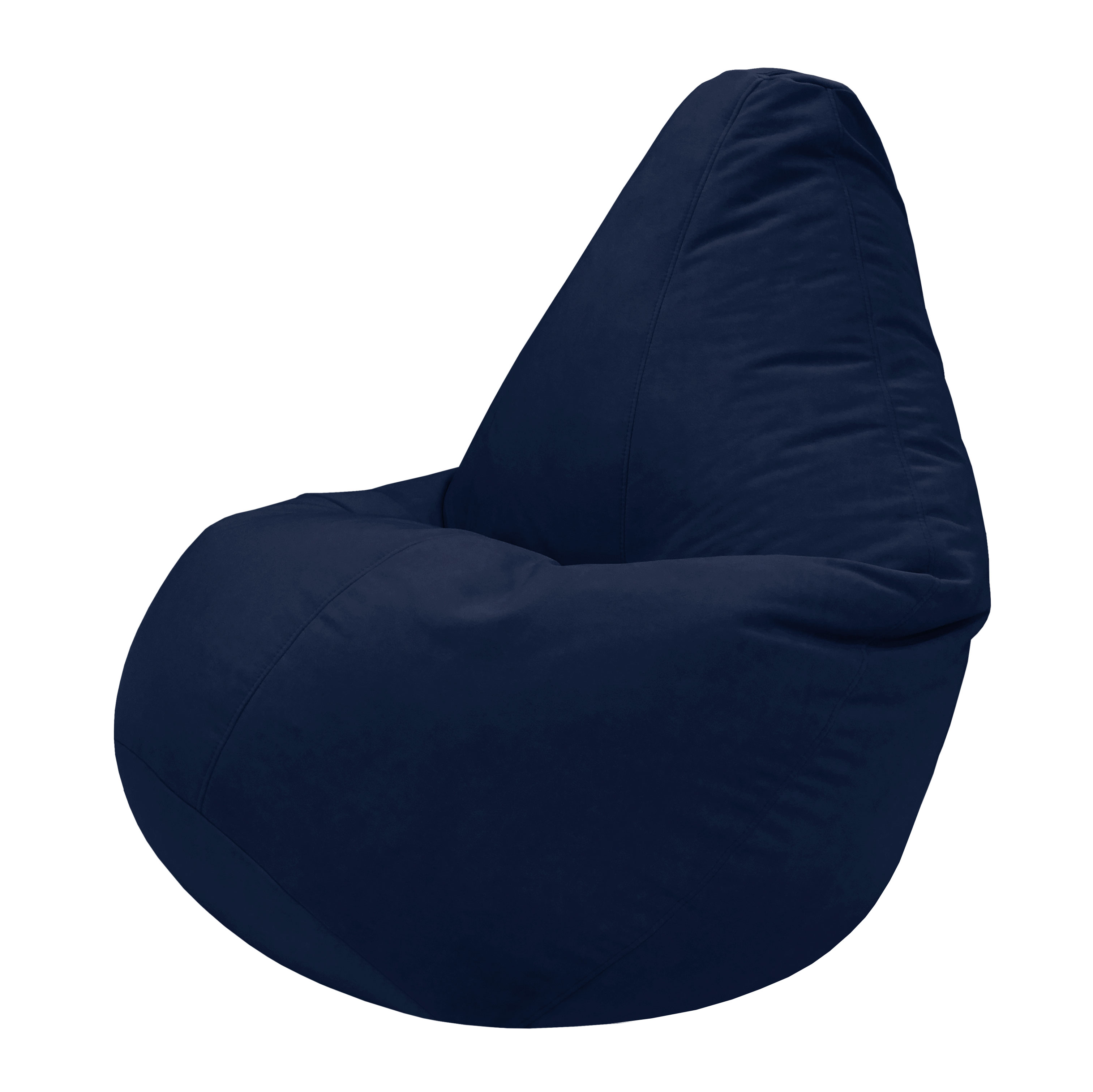 Кресло-мешок папа пуф велюр синий xl 125x85