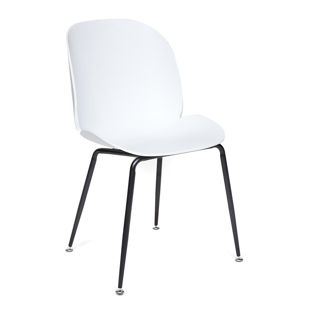Стул для кухни Tetchair Beetle Chair пластиковый со спинкой, белый