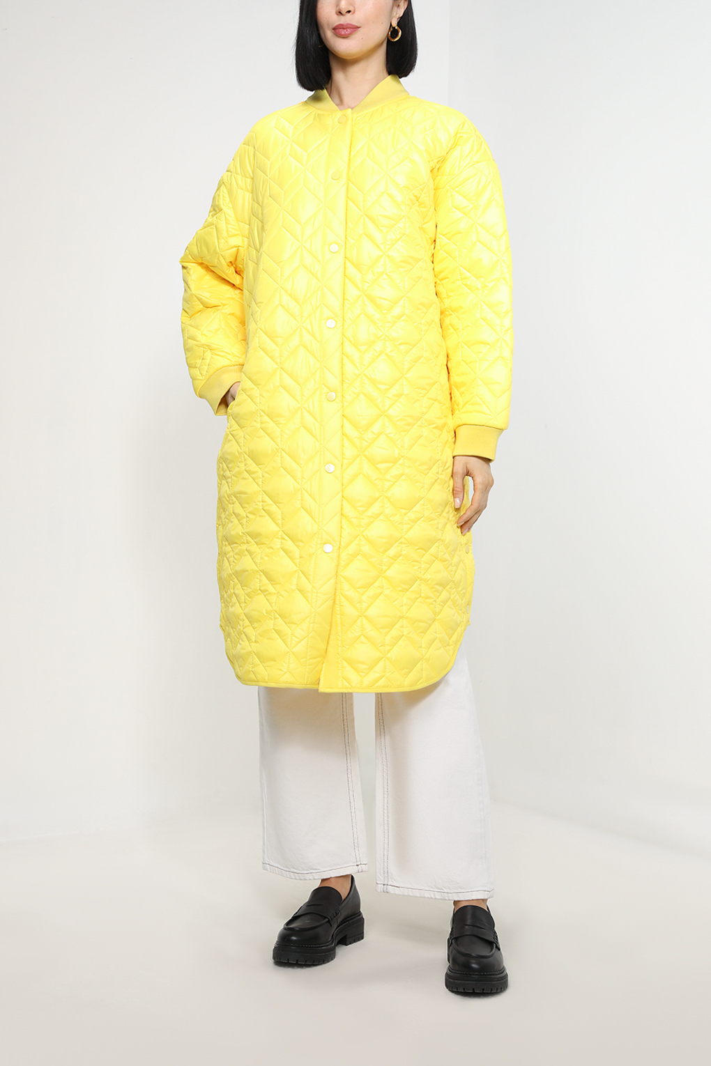 Пальто женское Belucci BL23016162-006 желтое 42 RU