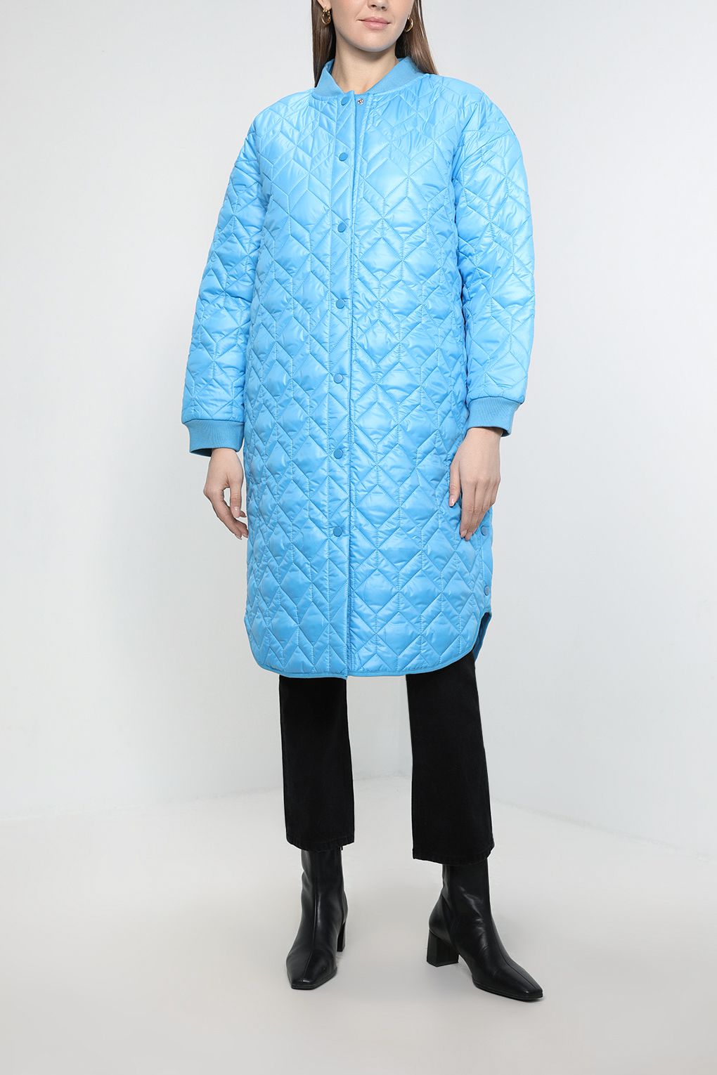 Пальто женское Belucci BL23016162-009 голубое 42 RU
