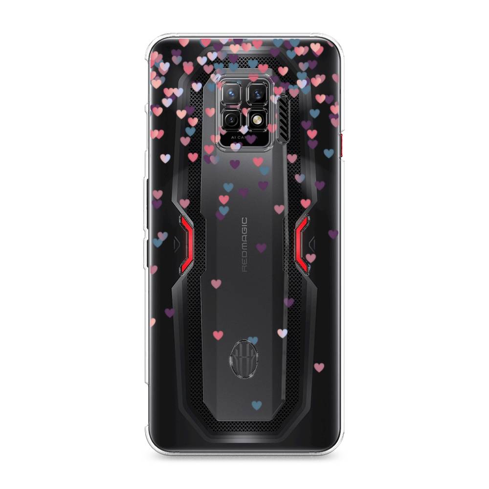 Чехол на ZTE Nubia Red Magic 7 Pro "Посыпка сердечки"
