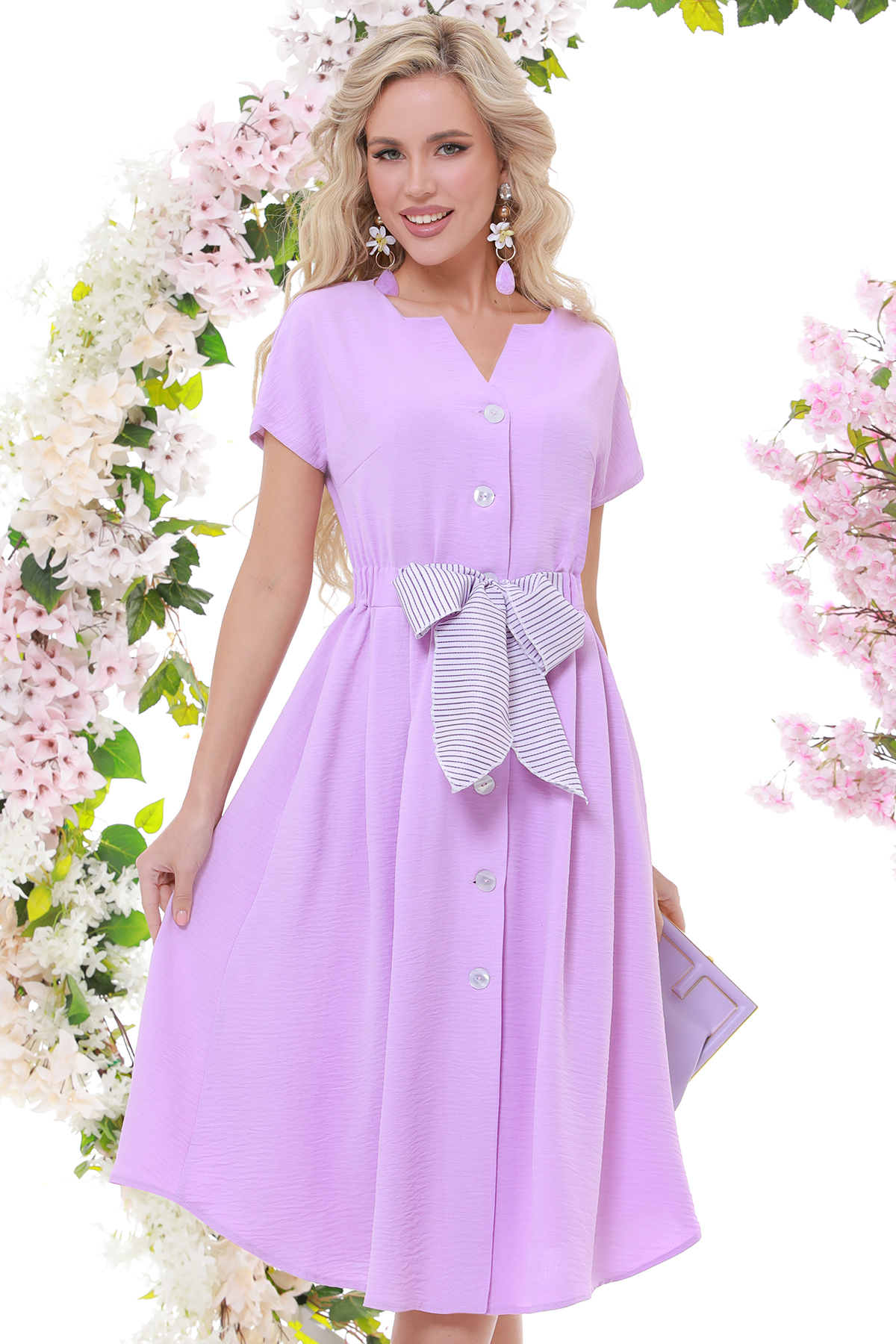 Платье женское DSTrend 170 фиолетовое 50 RU