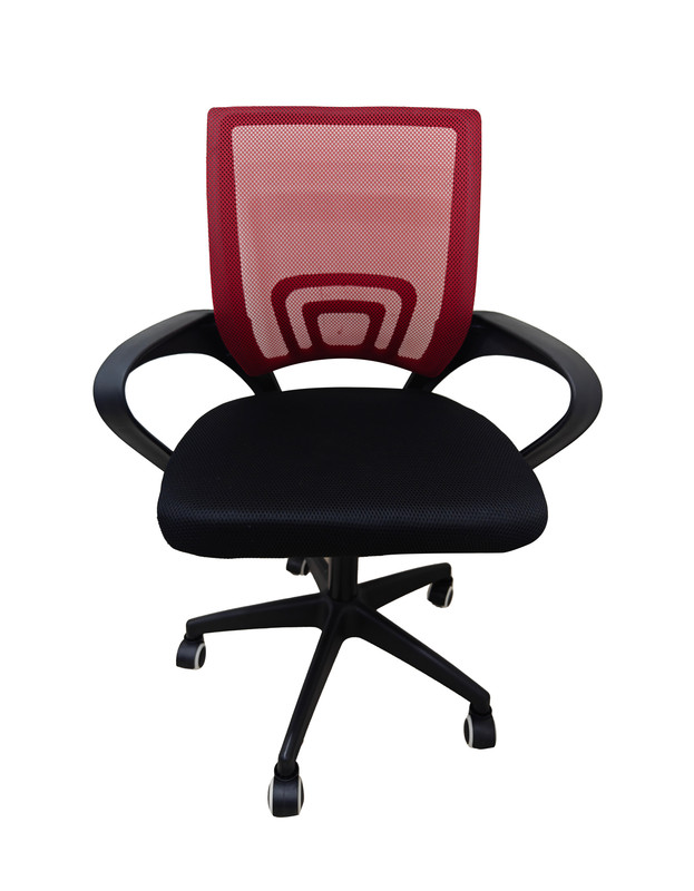 Кресло офисное, чёрный, бордовый