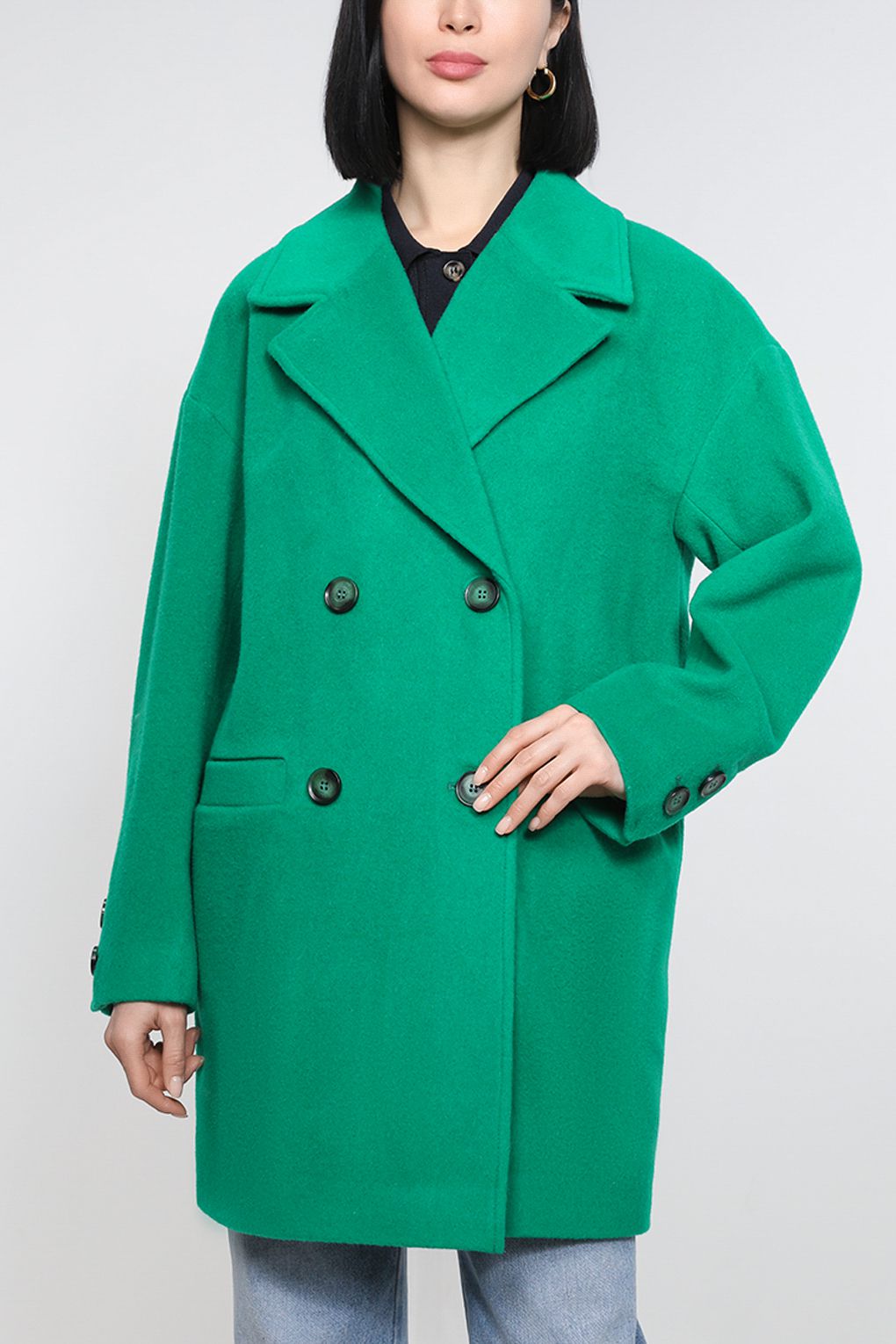 Пальто женское Belucci BL23016159-004 зеленое XS
