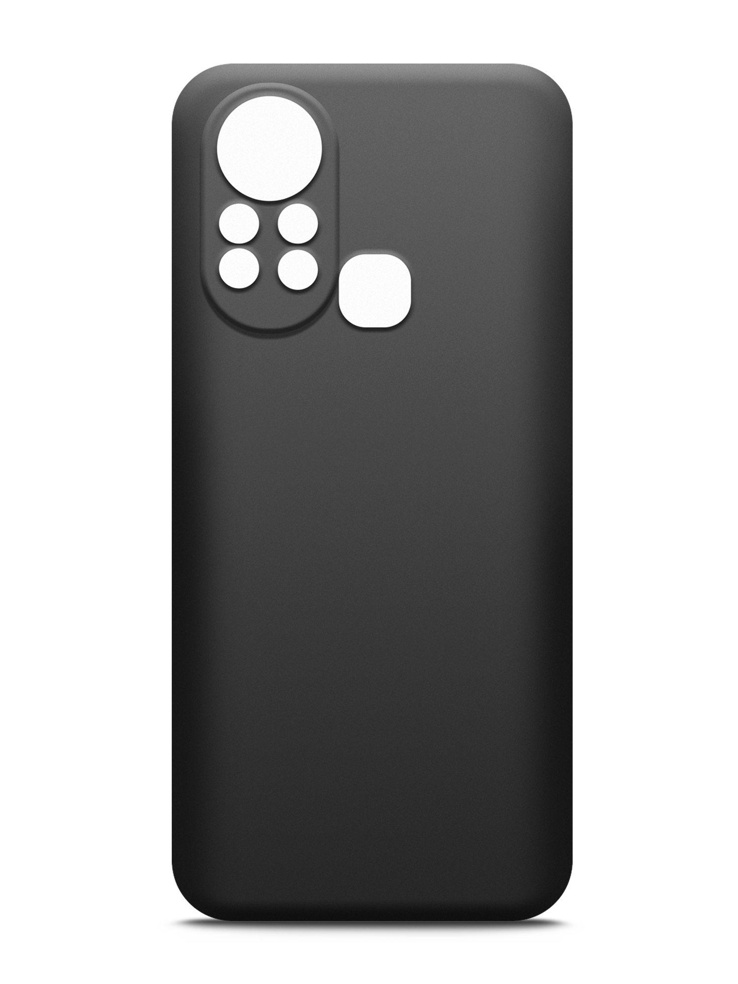 Чехол Brozo на Infinix HOT 11s NFC, силиконовый черный(матовый)