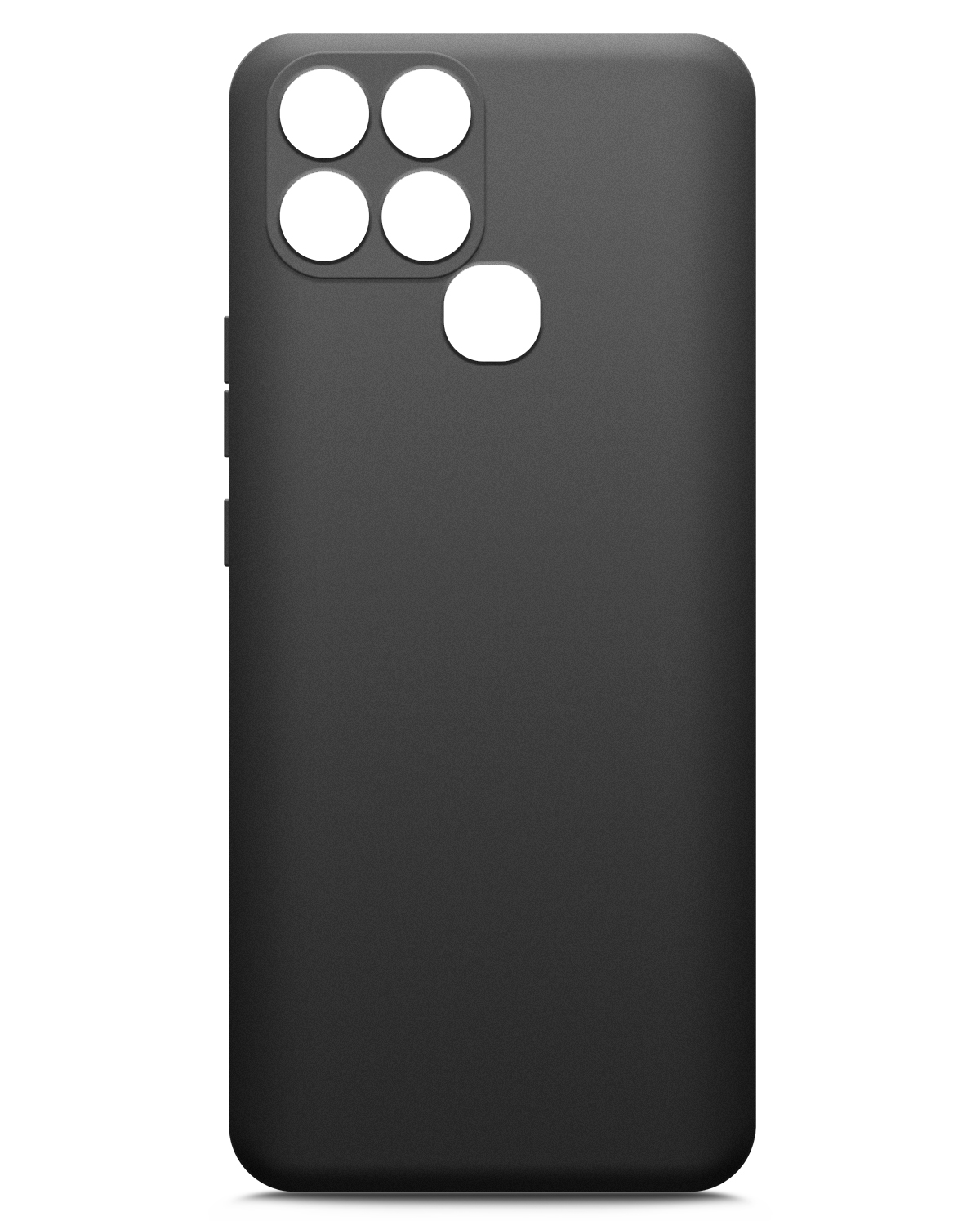 Чехол Brozo на Infinix Smart 6, силиконовый черный(матовый)