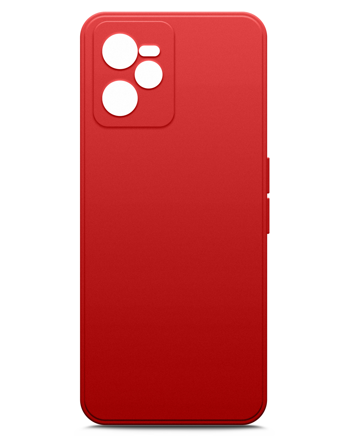 Чехол Brozo на Realme C35, с силиконом Soft touch, красный